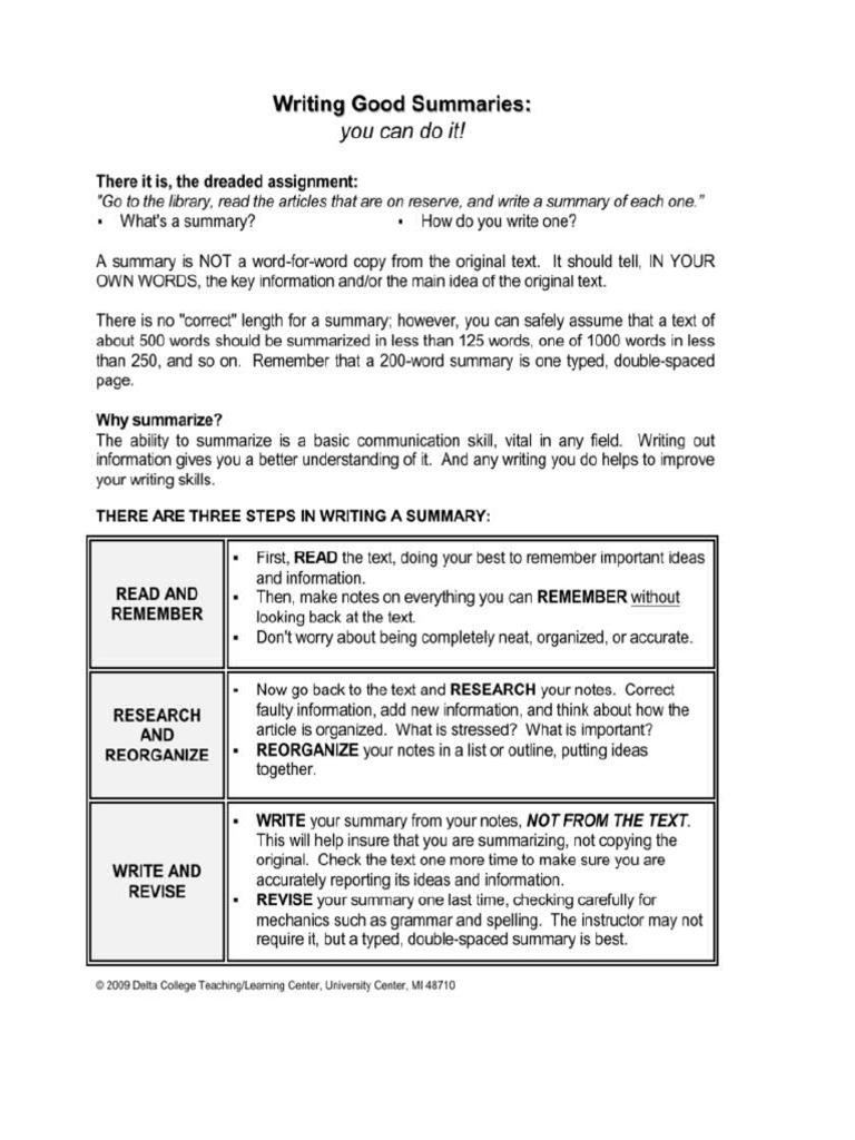 Csec English A - Summary Writing | PDF