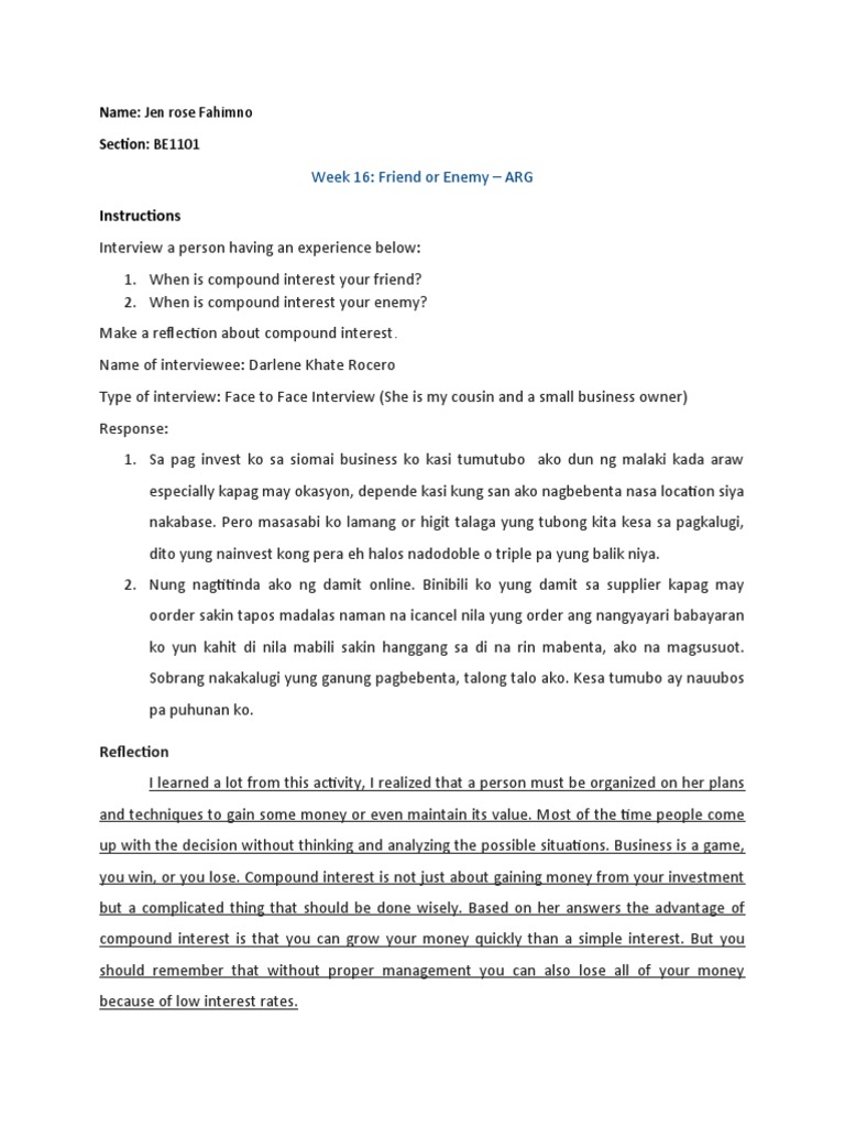 Instructions: Week 16: Friend or Enemy - ARG | PDF