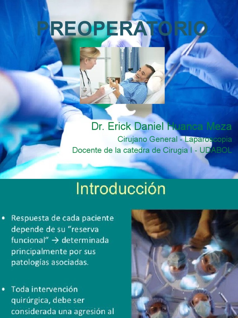 Preoperatorio | PDF | Cirugía | Especialidades Medicas
