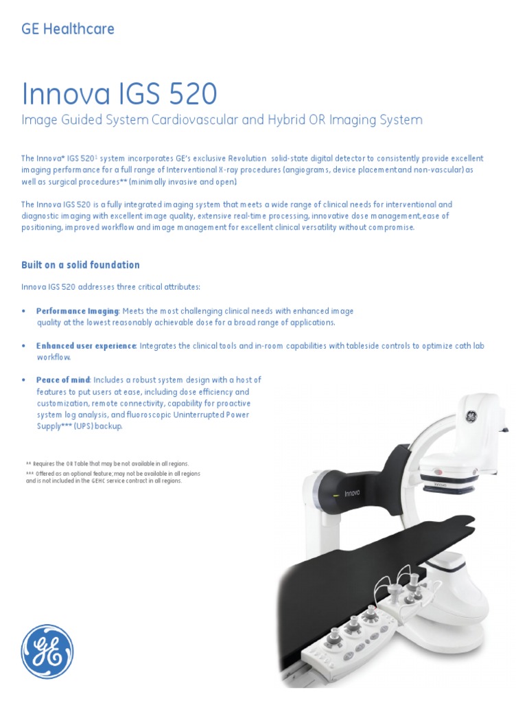 Innova IGS 520: GE Healthcare | PDF