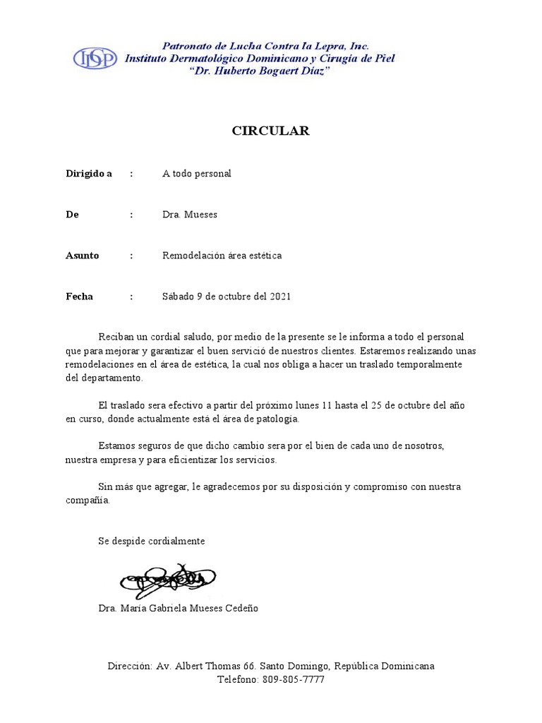 Tarea Redacción Carta Circular | PDF