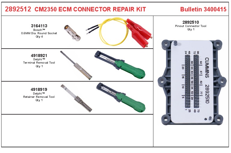 ECM Connector Repair CM 2350 3400415 | PDF | Home & Garden | Computers
