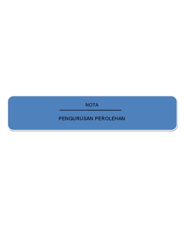 Nota Perolehan Dan Belanja 270319 2 | PDF