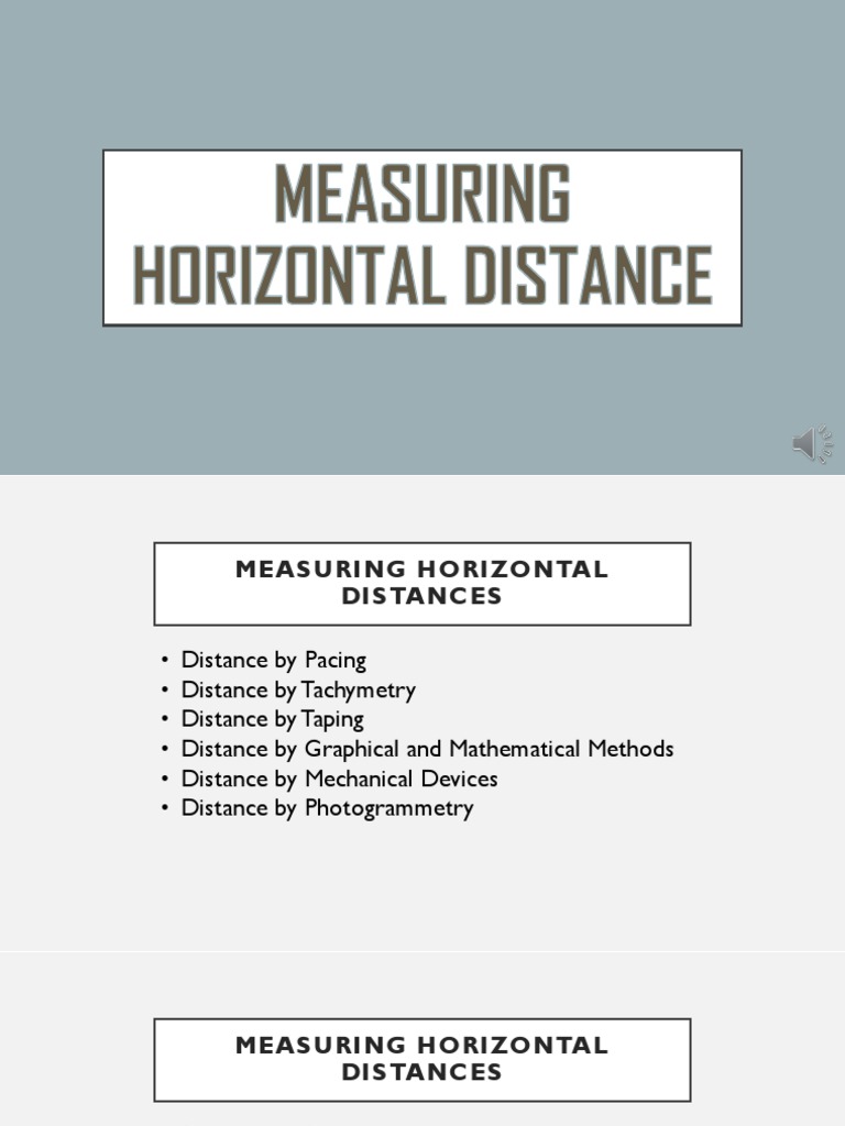 Lecture 1 - Horizontal Distances | PDF