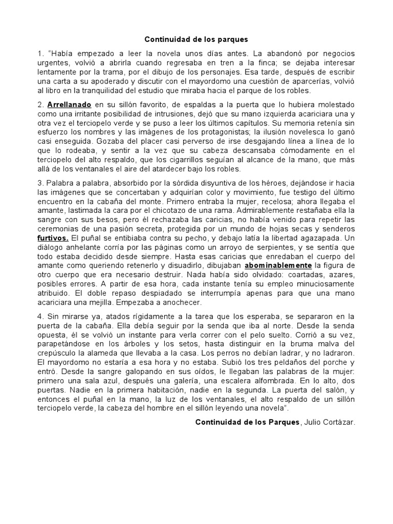 Continuidad de Los Parques | PDF