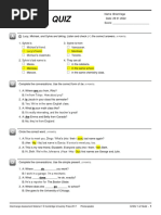 Unit 1 To 4 Interchange Intro Exam | PDF | Syntax | Semantic Units