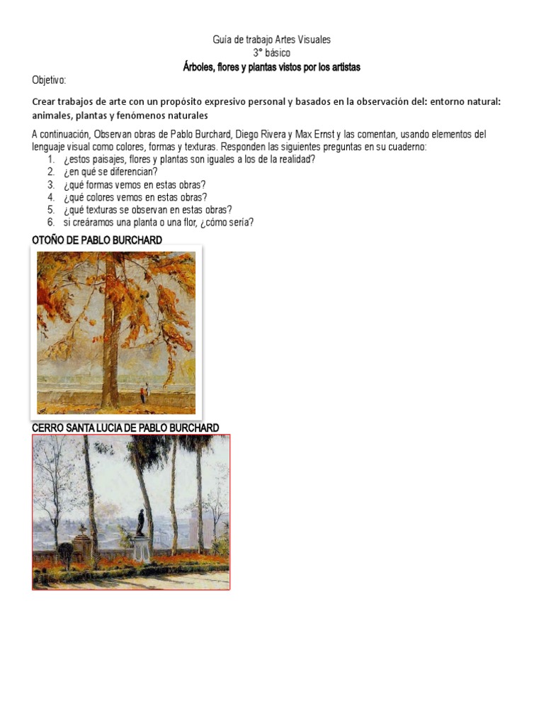 Guía de Trabajo Artes Visuales 3° Básico | PDF