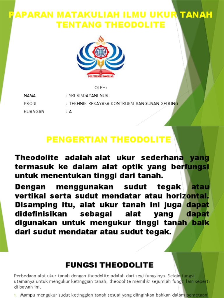 Paparan Theodolite | PDF | Sains & Matematika