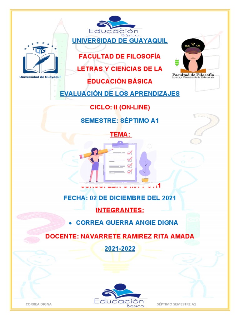 Correa Guerra Angie Digna - Evaluación de Los Aprendizajes - 7mo A1 | PDF