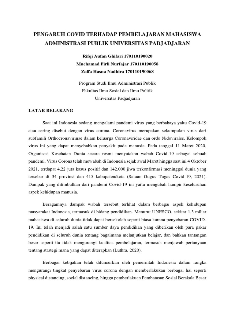 Zalfa Hasna Nadhira - 170110190068 - Uas Kualitatif Mini Riset | PDF