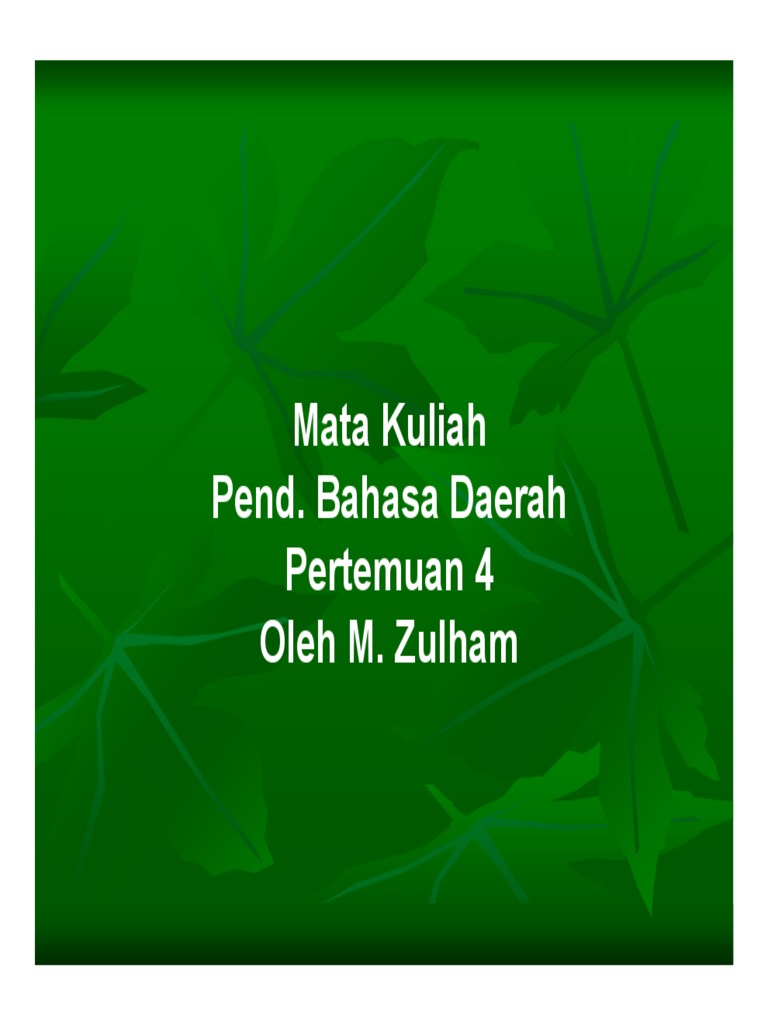 Fonologi Bahasa Bugis (Pert. 4) PDF | PDF | Kajian Bahasa Asing | Seni