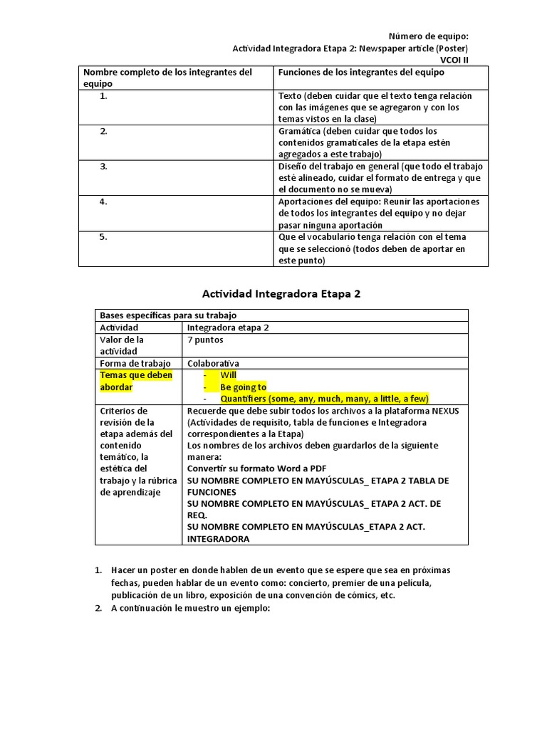 Actividad Integradora Etapa 2 VCOI II | PDF