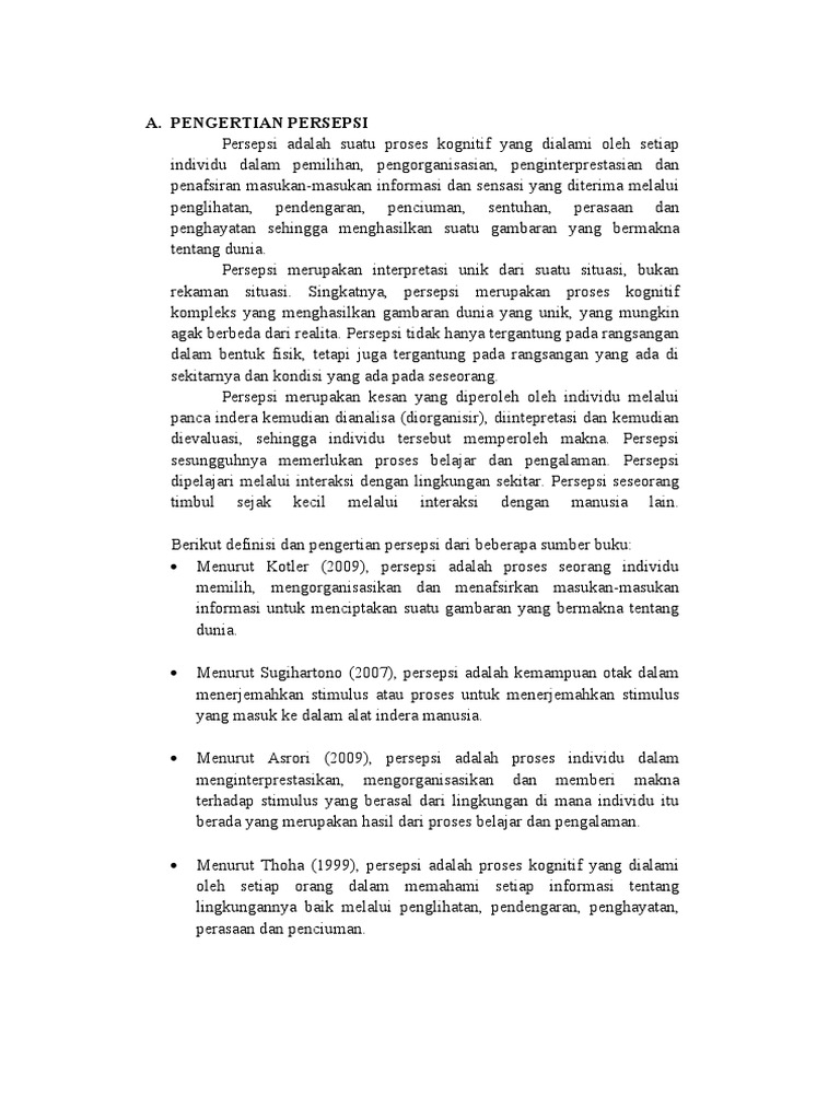 Makalah Persepsi | PDF | Sains & Matematika