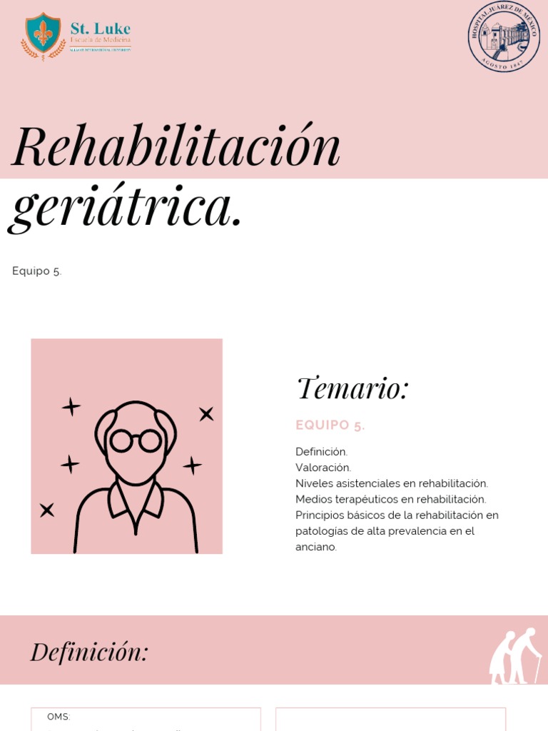 Principios de Rehabilitación Geriátrica | PDF | Especialidades Medicas ...