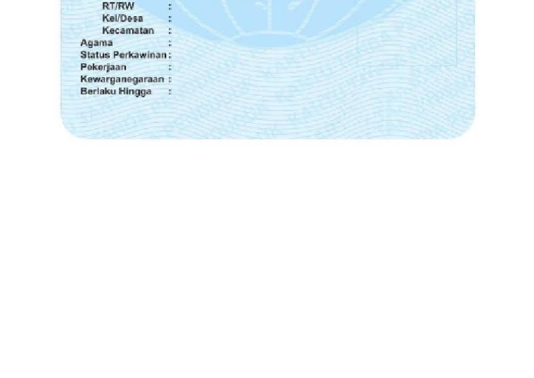 Blangko Kosong KTP - JPG | PDF