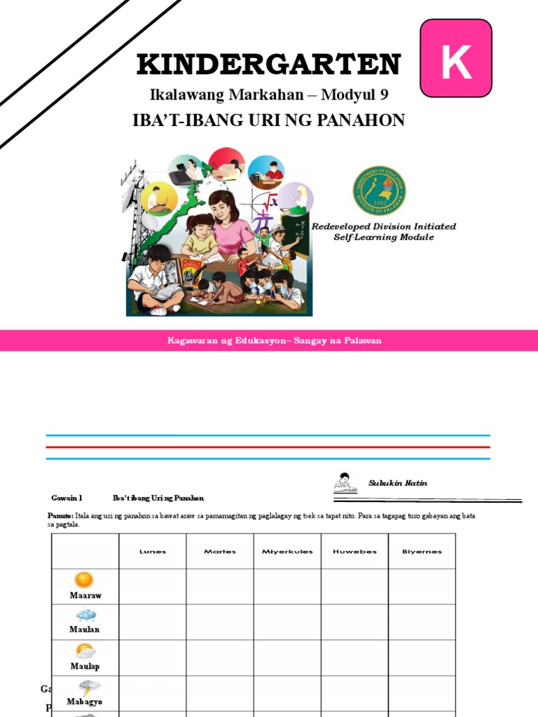 Kindergarten Worksheet Q2 - W9 | PDF