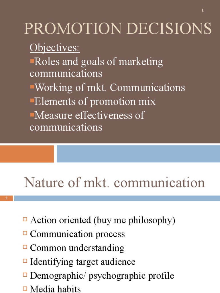 Promotion Decisions | PDF | Sales | Advertising