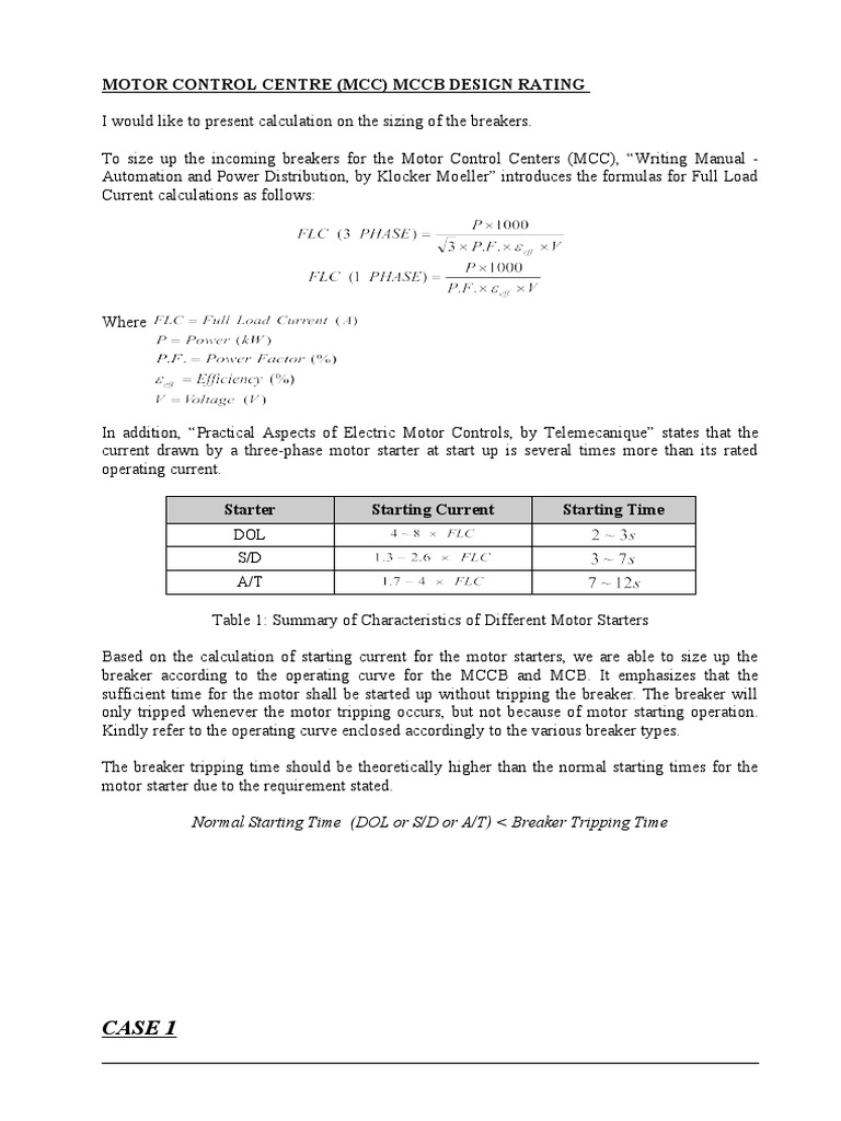 Motor Starting Calculation | PDF | Electric Motor | Transformer