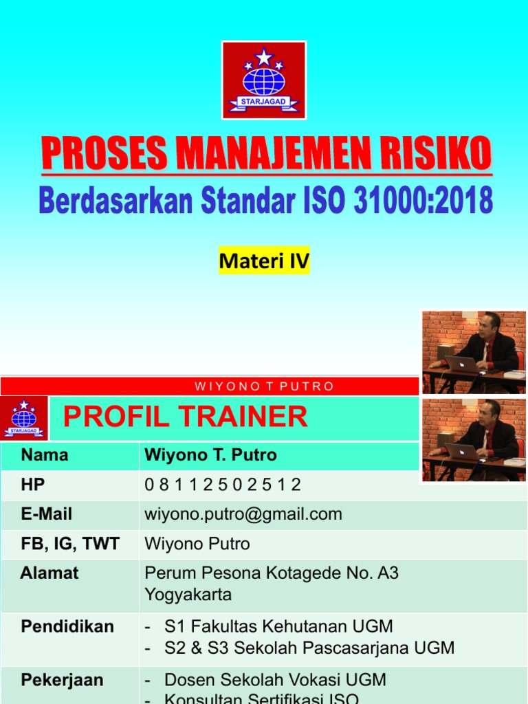 Proses Manajemen Risiko-ISO 31000-2018 | PDF