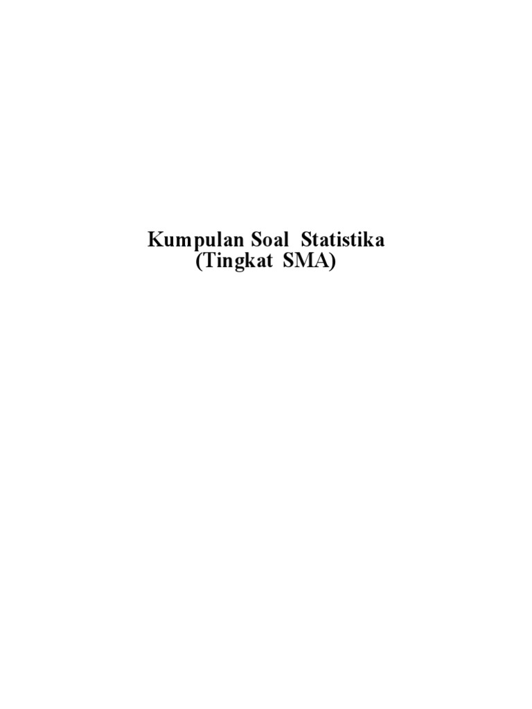 Soal Statistika untuk SMA | PDF