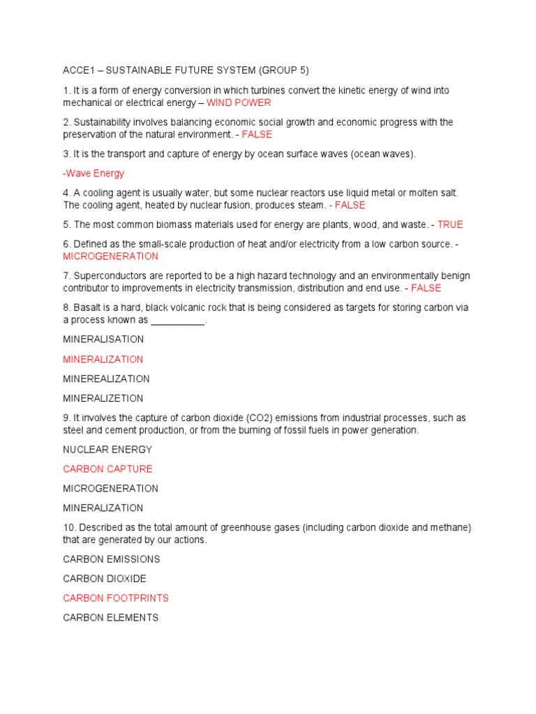 Acce1 Sfs Quiz | PDF | Electricity Generation | Power Station