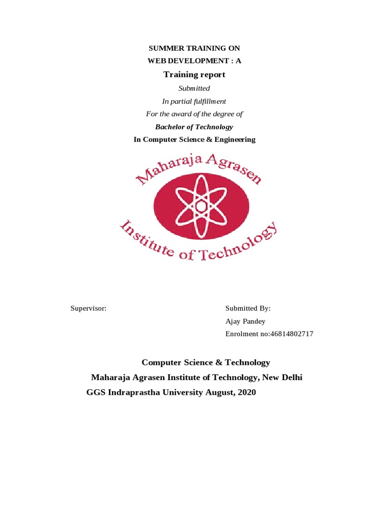 Internship Report Final PDF | PDF | Java Script | Web Application Internship Report Final PDF | PDF | Java Script | Web Application