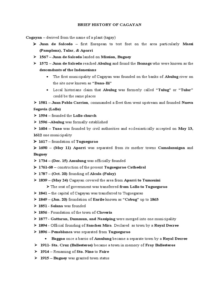 ,brief History of Cagayan | PDF | Philippines