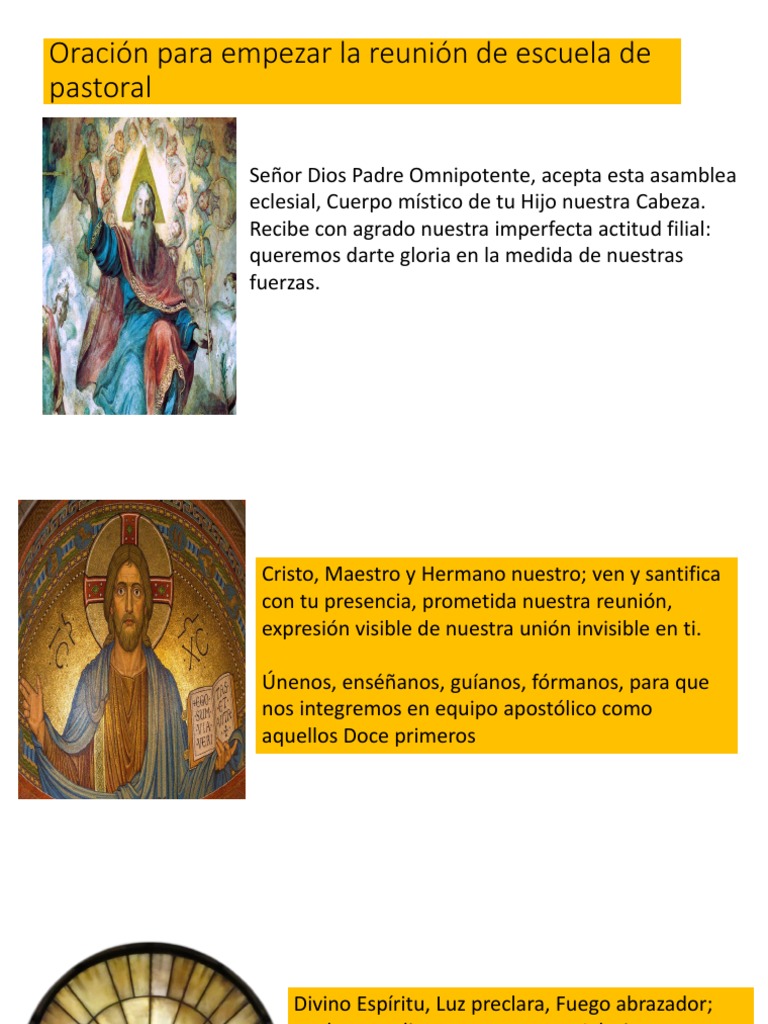 Oracion para Empezar La Reunión de Escuela de | PDF | Oración | María ...