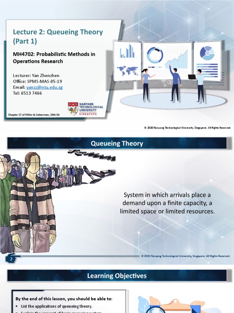 Lecture 2: Queueing Theory (Part 1) : MH4702: Probabilistic Methods in Operations Research | PDF ...