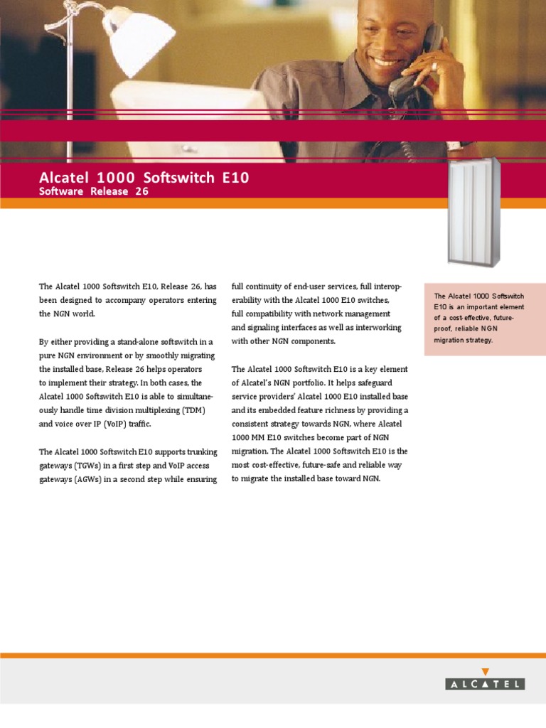 Alcatel 1000 Softswitch E10 Software Release 26 | PDF | Computer ...