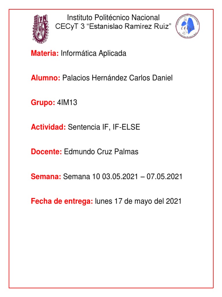 Sentencia IF, IF-ELSE en Lenguaje C | PDF | Programación | Programa de computadora