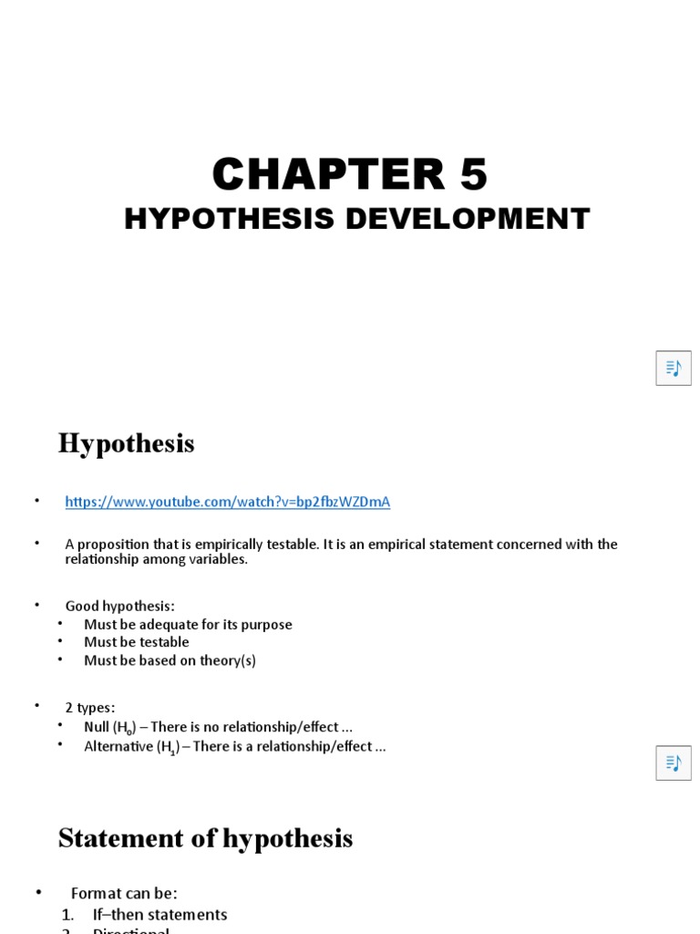 Chapter 5 - Hypothesis Development | PDF
