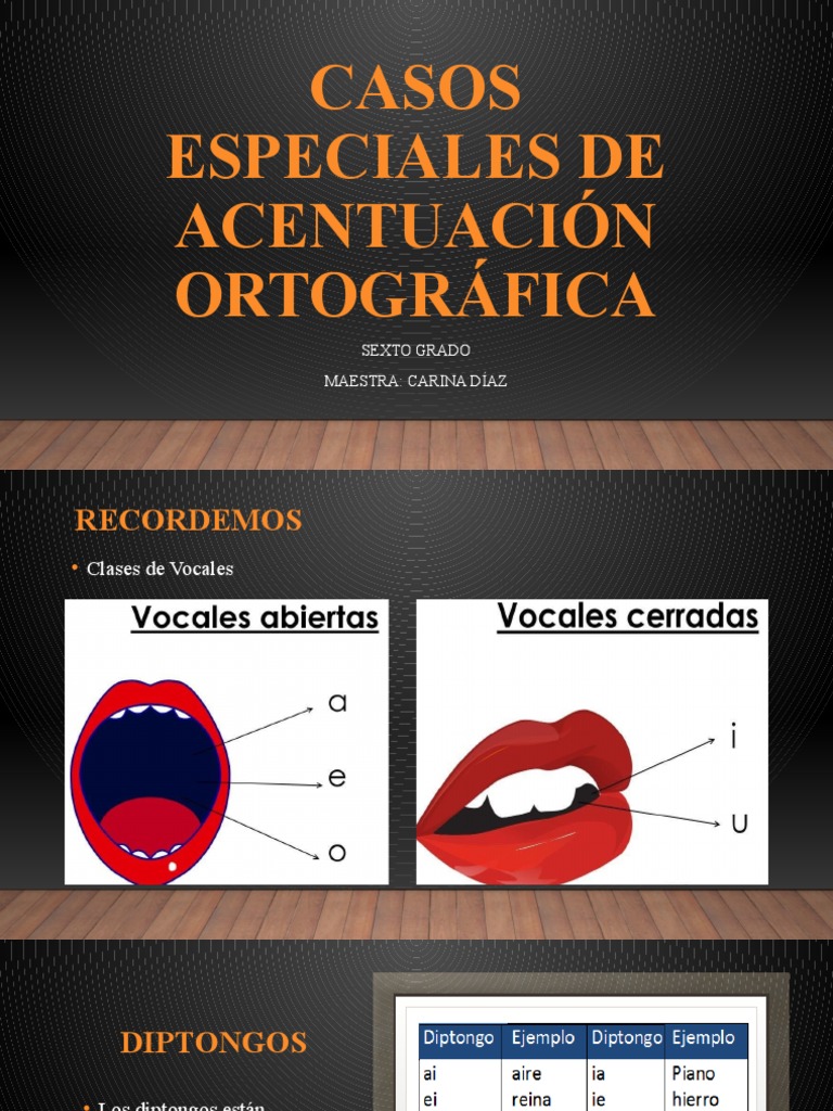 Casos Especiales de Acentuación Ortográfica | PDF