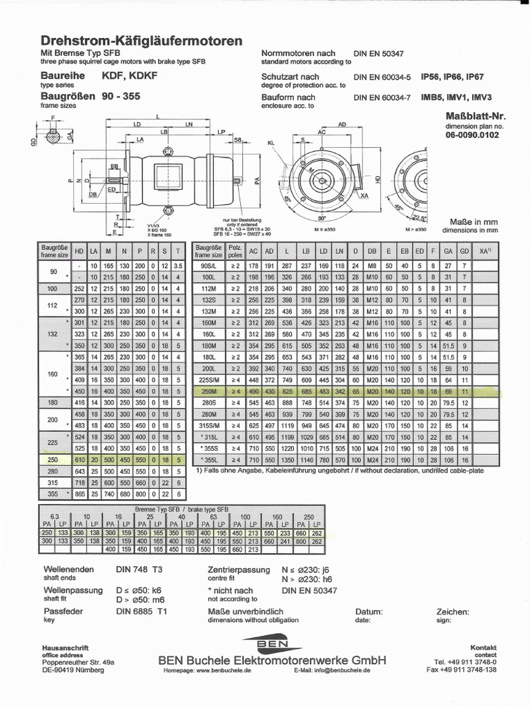 E-Motor Data Sheet | PDF