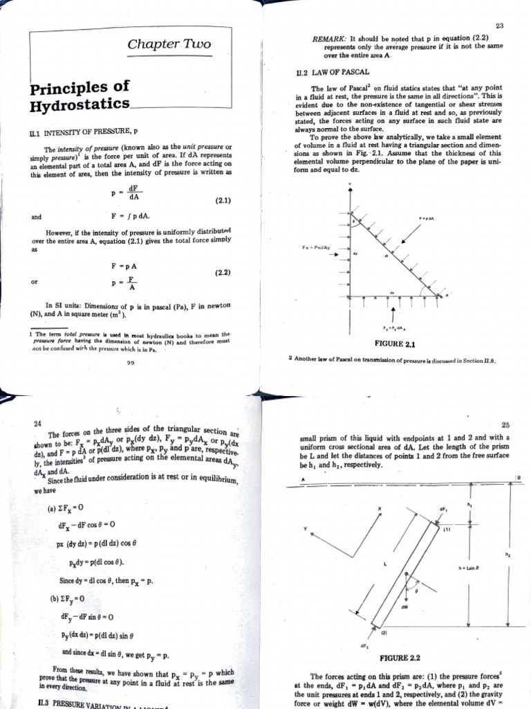 Principles of Hydrostatics | PDF