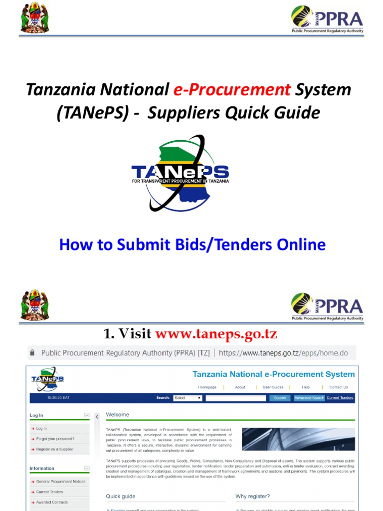 Quick Guide For Suppliers - How To Submit Bids Online | PDF | Login ...