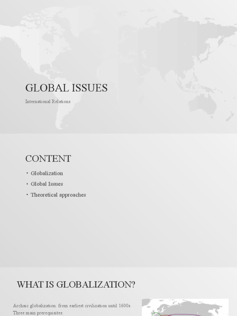 Global Issues | PDF | Globalization | Economies