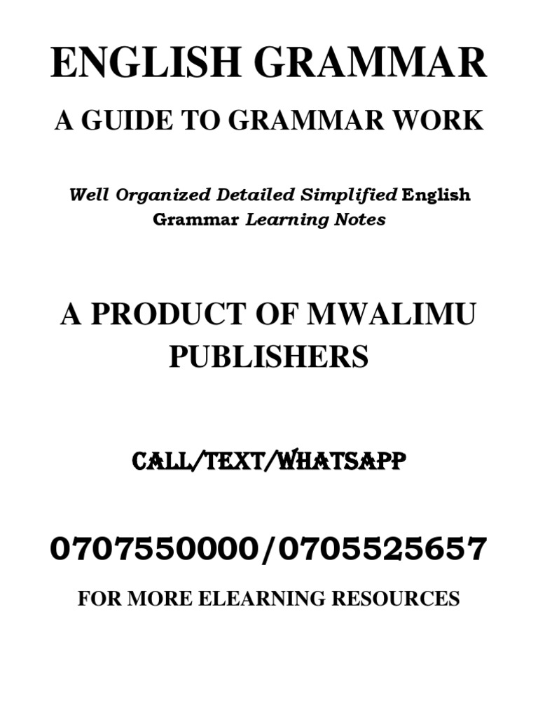 Comprehensive English Grammar Guide | PDF | English Grammar | Verb