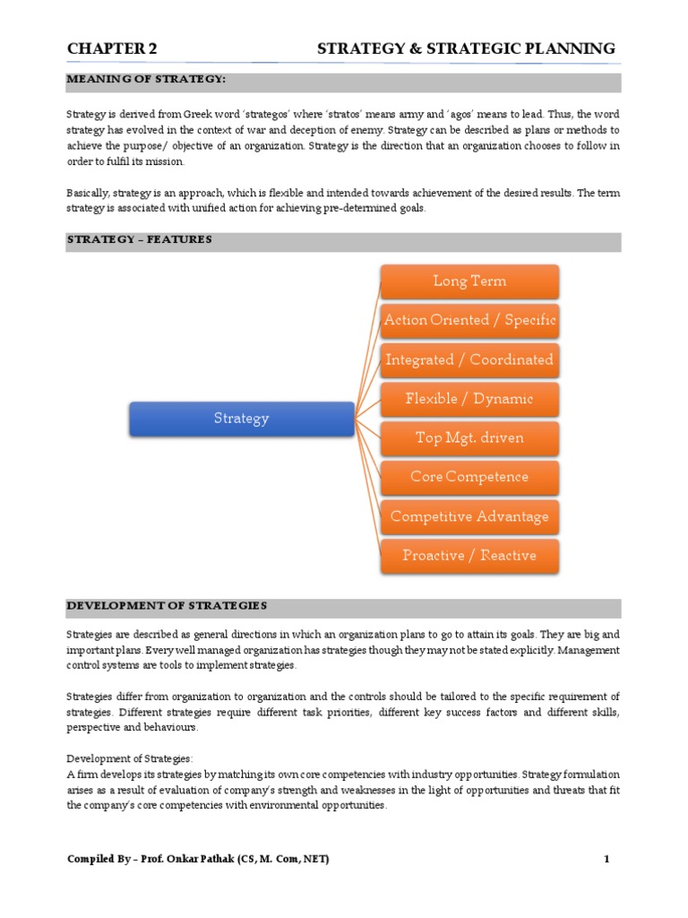 Strategy & Strategic Planning | PDF | Strategic Management | Swot Analysis