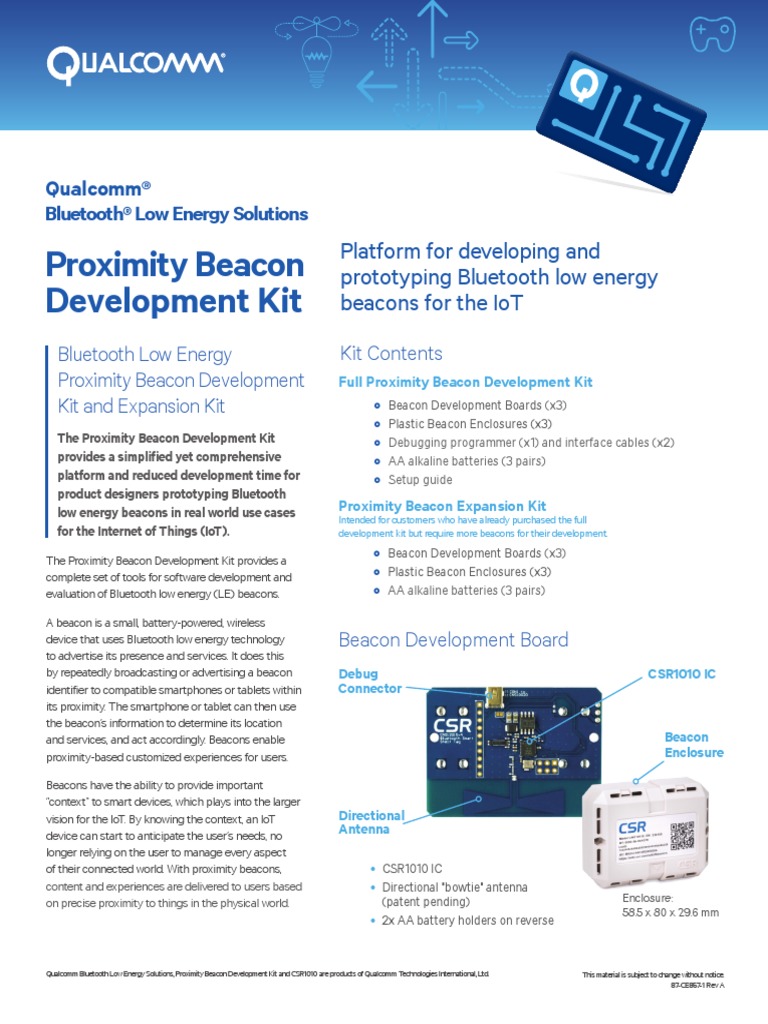 Proximity Beacon Development Kit | PDF | Bluetooth | Internet Of Things