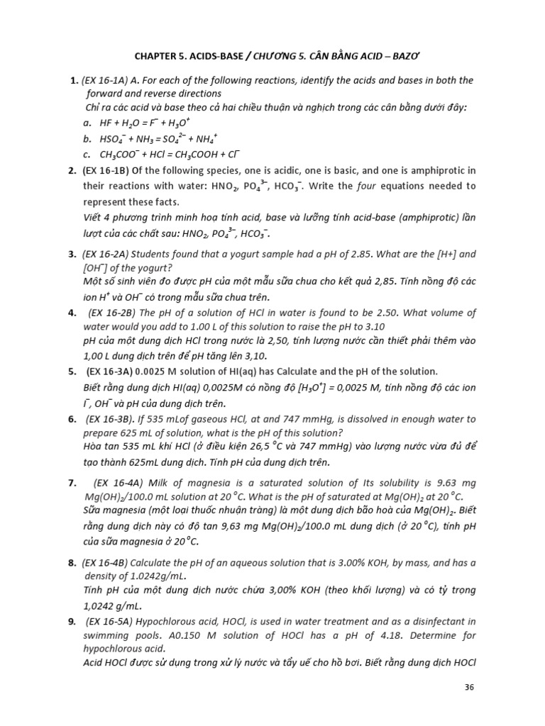 Bài Tập HDC2 - Chương 5 | PDF