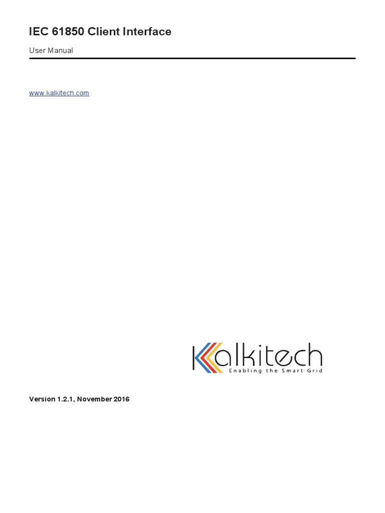 IEC 61850 Client Interface: User Manual | PDF | Client–Server Model ...