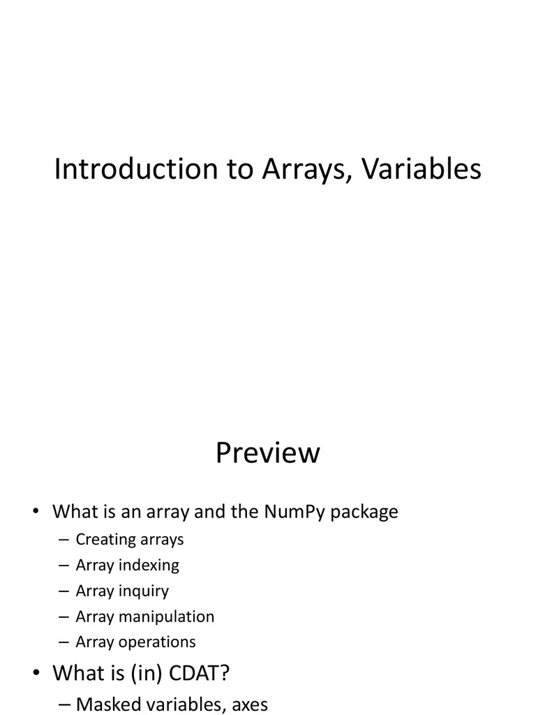 Lesson2 Numpy Arrays | PDF | Array Data Type | Control Flow