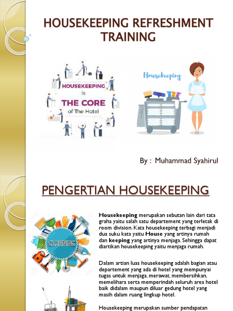 Housekeeping Refreshment Training | PDF