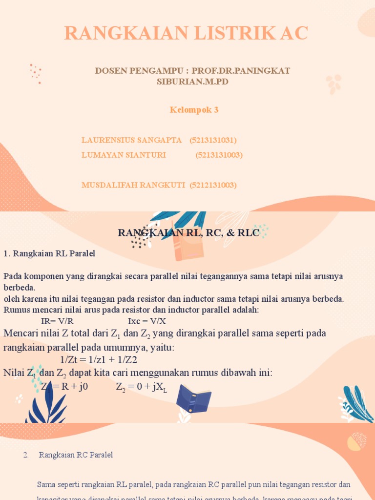 Rangkaian Listrik AC: RL, RC, RLC Paralel | PDF