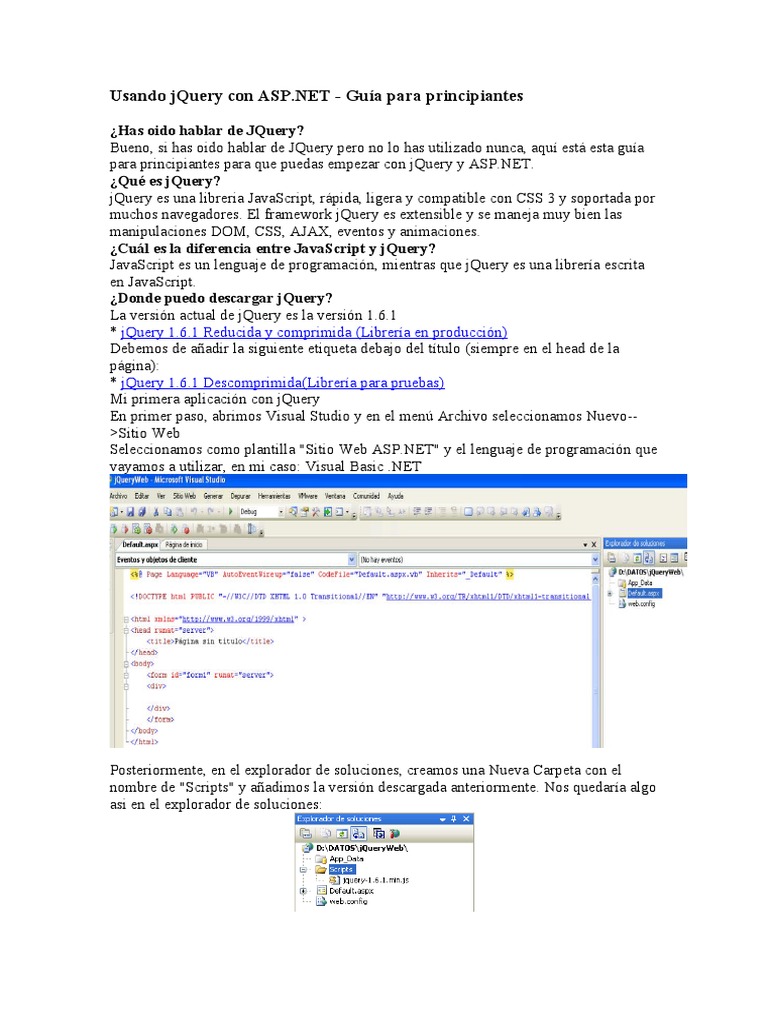 Jquery para Aspnet | PDF | J Query | Script Java