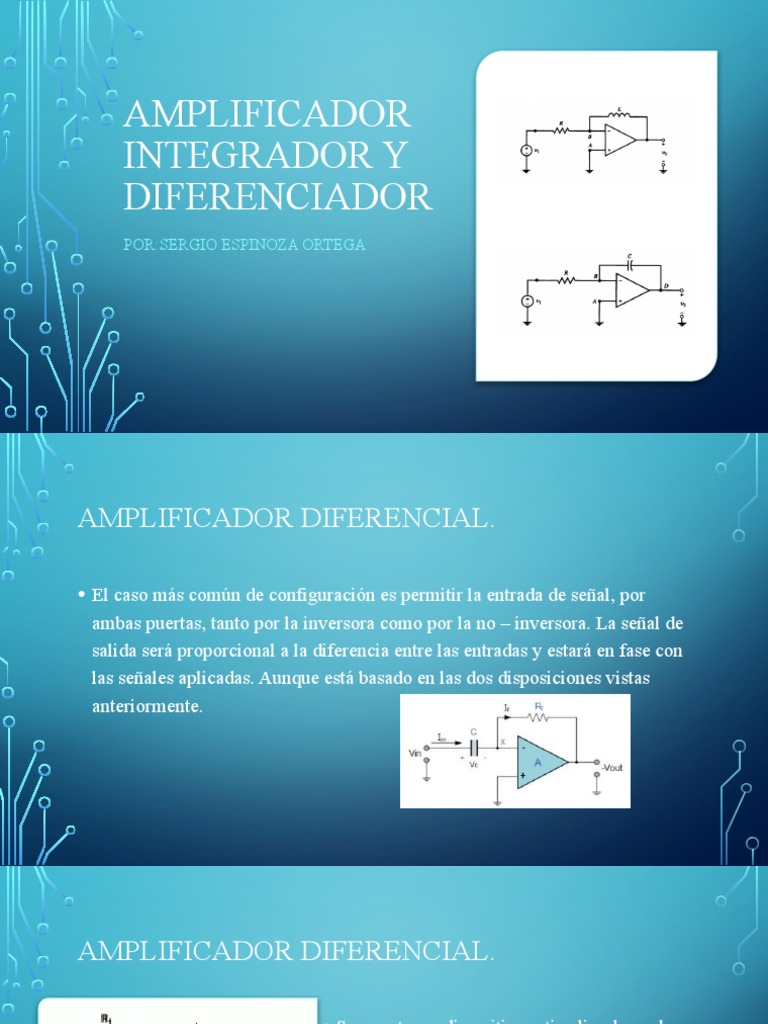 Amplificador Integrador y Diferenciador | PDF | Amplificador ...