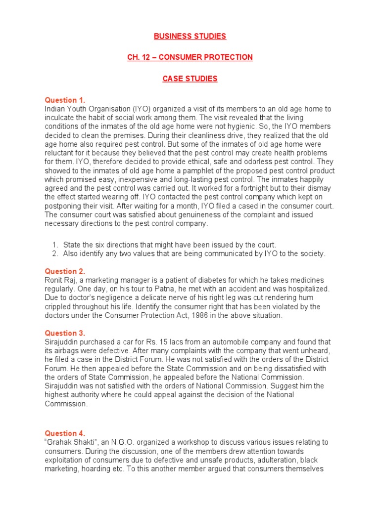 Consumer protection case studies | PDF | Brand