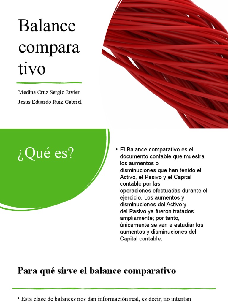 Balance Comparativo | PDF | Contabilidad | Hoja de balance