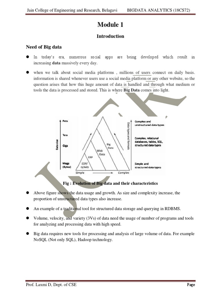 Big Data Analytics Module 1 | PDF